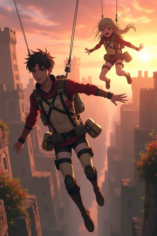This scene captures characters | image created by MeumoMiu | Tensor.Art