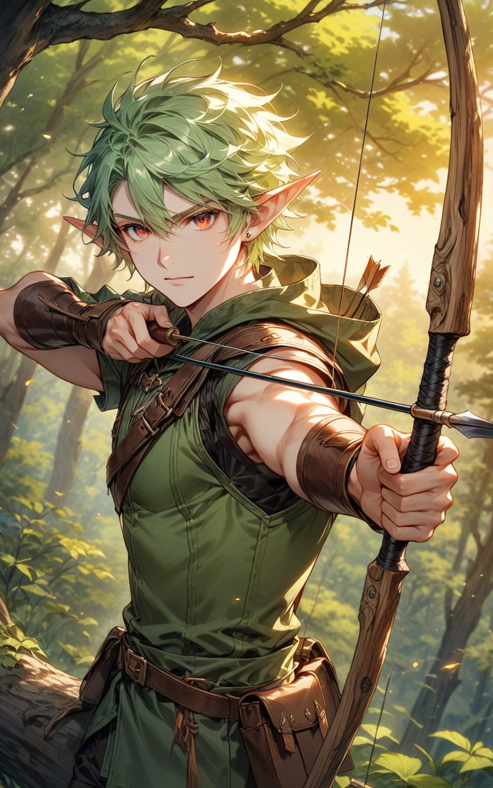 A young and agile male archer | image created by user ...