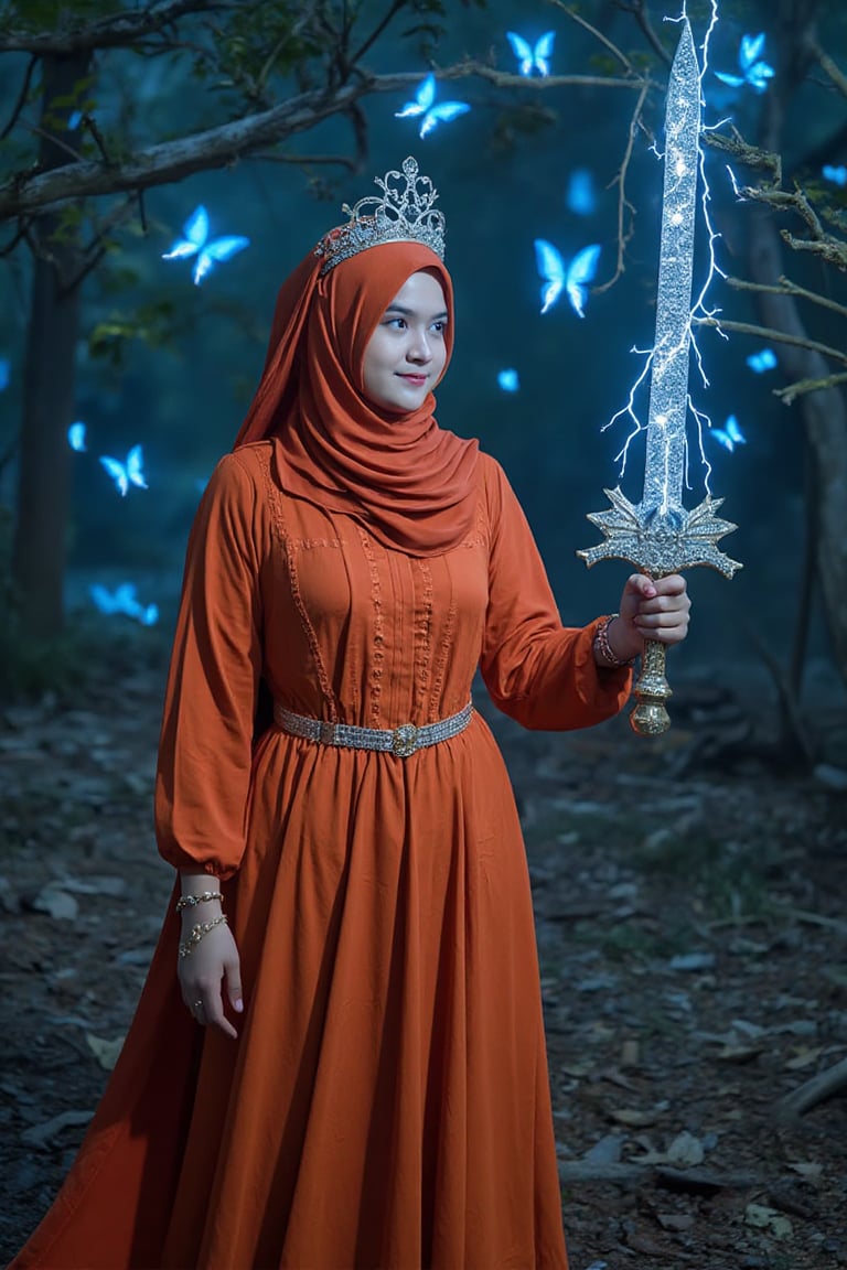orange Faisa the blue sword | image created by siwav | Tensor.Art