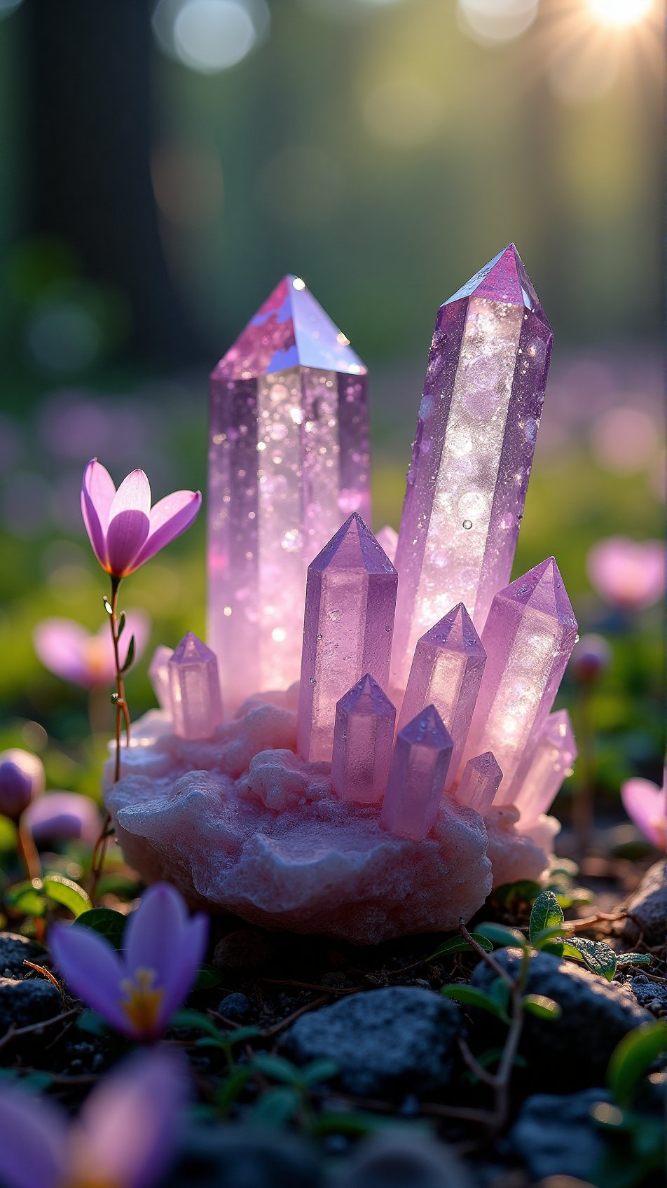 Amethyst Crystals | image created by Eldis | Tensor.Art