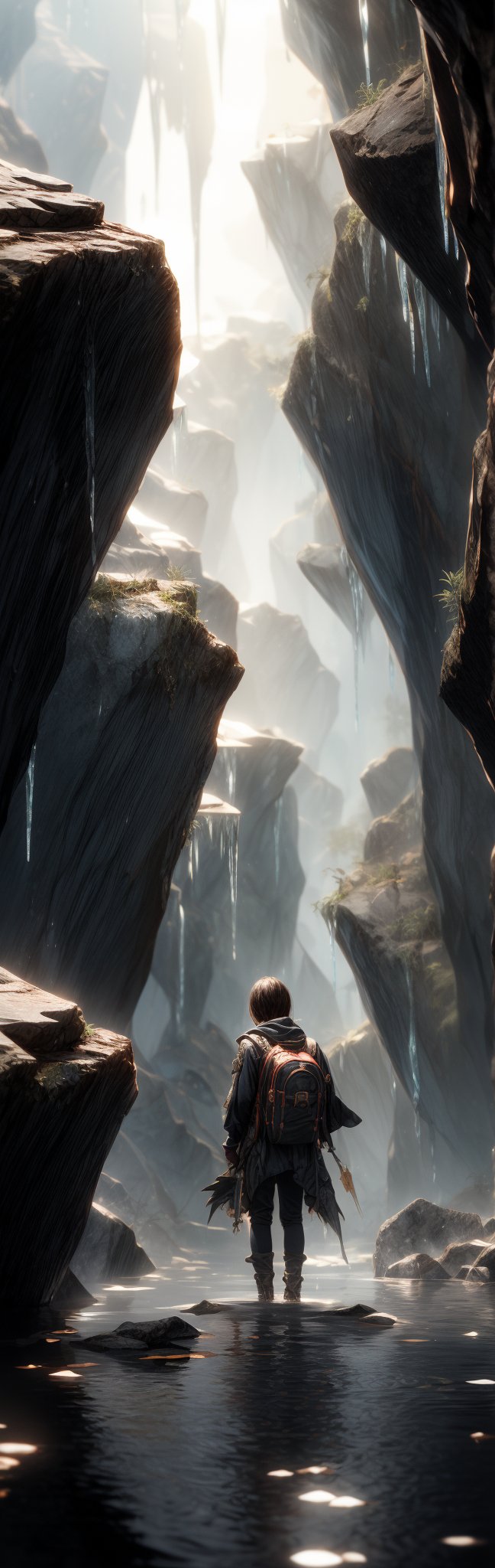 we ventured into the ice caver | image created by LO117 | Tensor.Art
