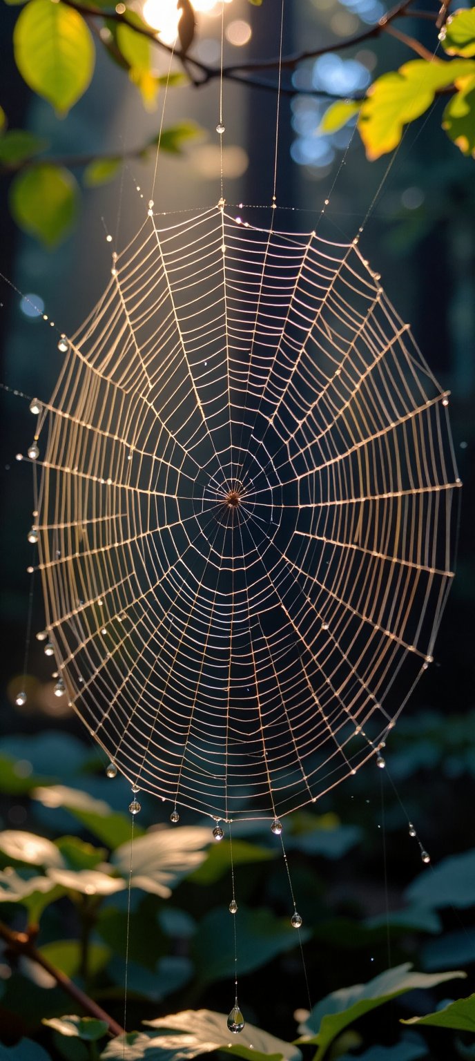 big spider web with beautiful | image created by GROKK | Tensor.Art