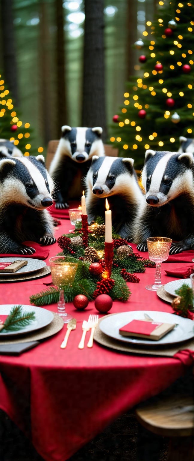 Badger Family Reunion! | image created by Zaoza | Tensor.Art