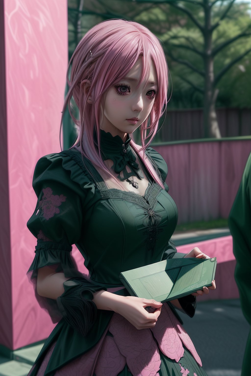Momoi Satsuki's vibrant pink h | image created by Wesley Noland ...