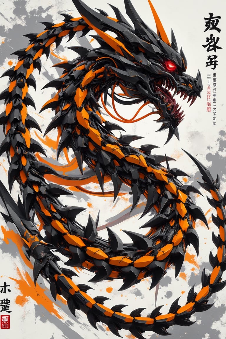 (Japanese Vector art), a drago | image created by こんにちは、別の世界 | Tensor.Art