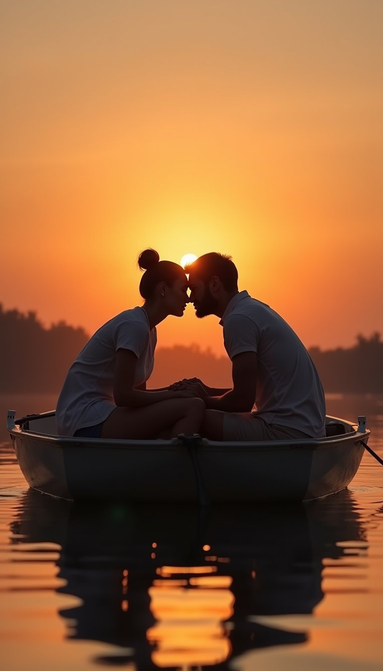 couple in a rowboat | image created by user_793337801952459887 | Tensor.Art