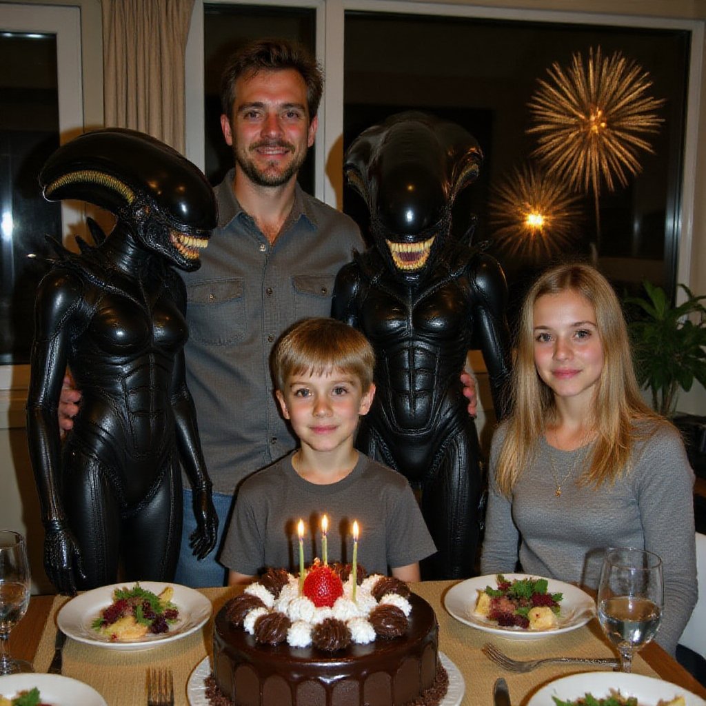 A nice and normal family reuni | image created by Greg Artificial ...