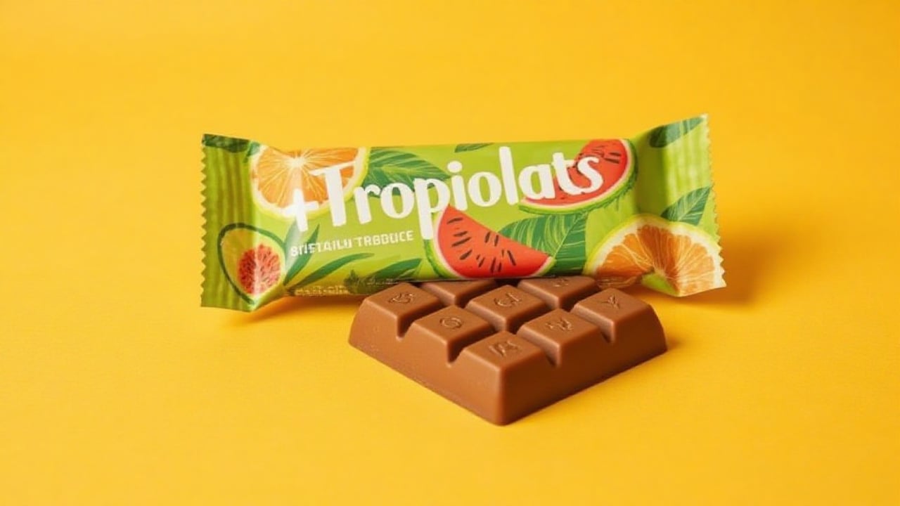 Vibrant chocolate bar mockup w | image created by annzakh | Tensor.Art