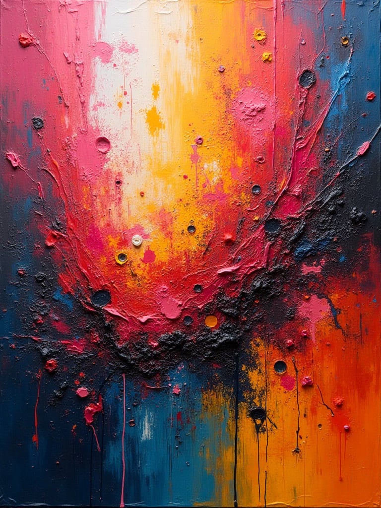 vivid abstract acrylic paintin | image created by JohanJJF | Tensor.Art