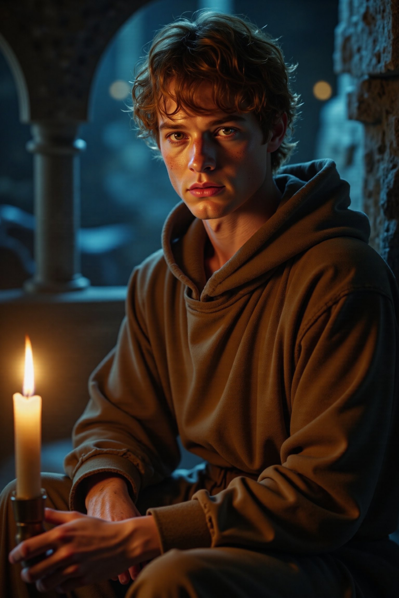 Anglo-Saxon monk. | image created by Elthar | Tensor.Art