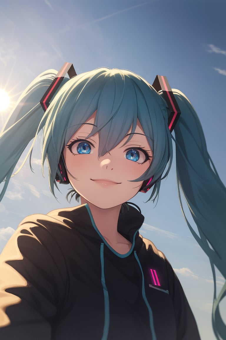 1girl, hatsune miku, glowing e | image created by supersimp miku ...