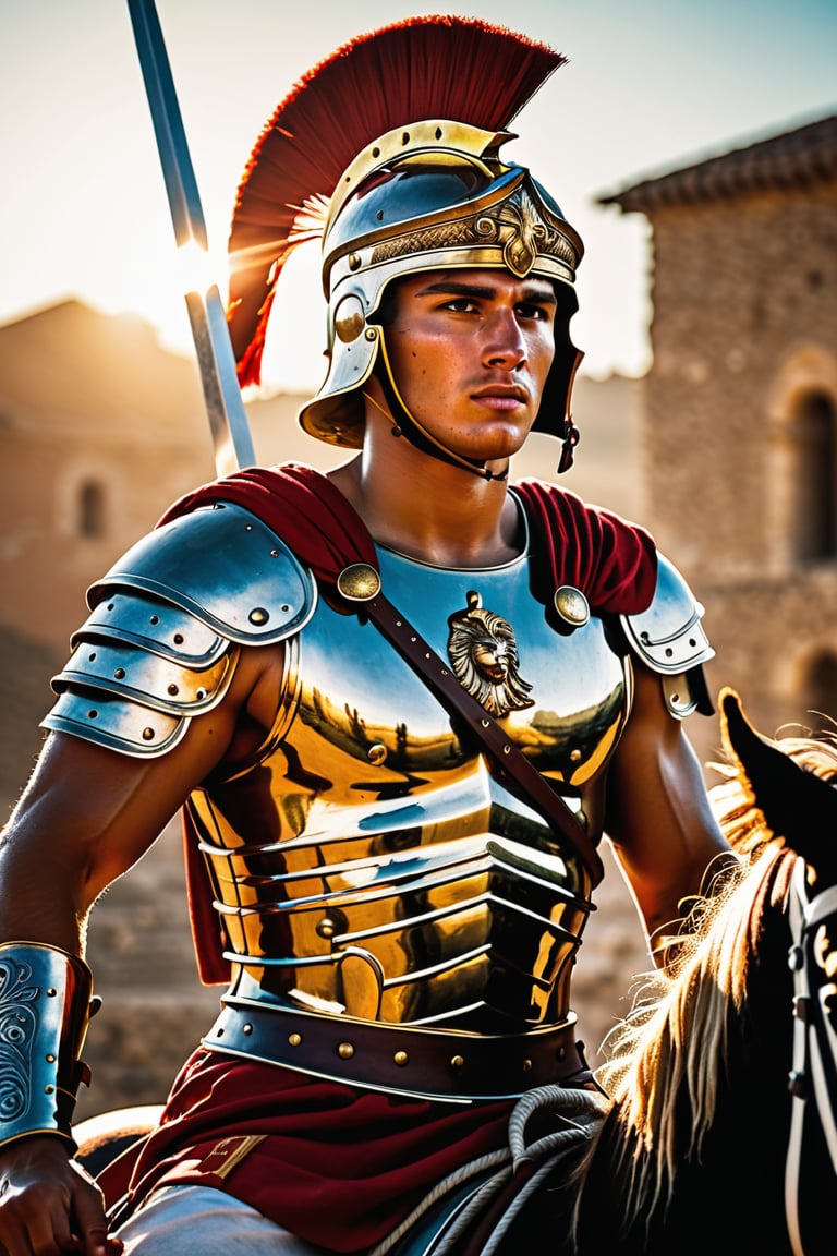 Young roman soldier | image created by Antonerrai | Tensor.Art