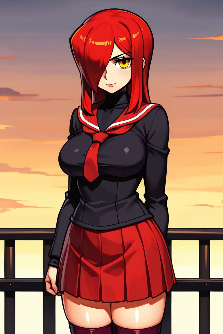 Parasoul Skullgirls, yellow ey | image created by John115 | Tensor.Art