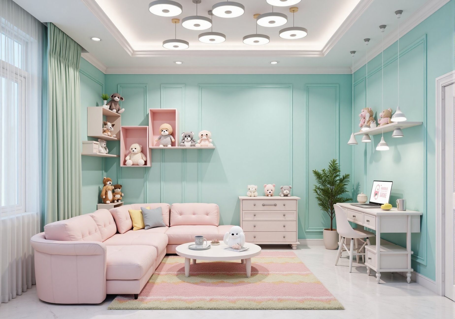 Light and airy modern living r | image created by Hooi Hong | Tensor.Art