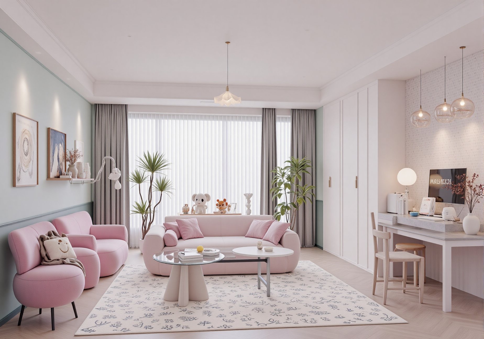 Light and airy modern living r | image created by Hooi Hong | Tensor.Art