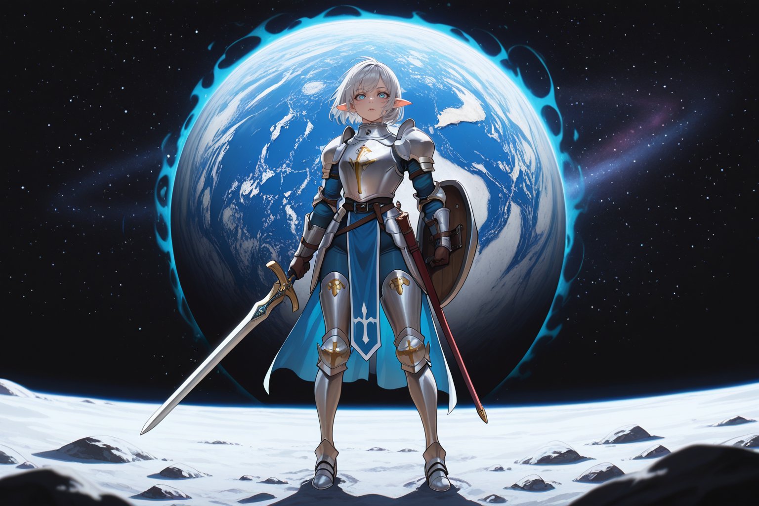 Elf on Moon (Endwalker) | image created by Freej3 | Tensor.Art