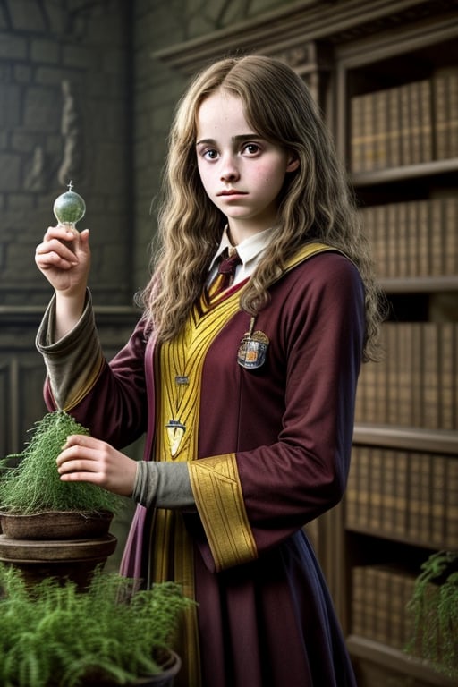 Gryffindor, girl, Hermione Gra | image created by Slytherin | Tensor.Art