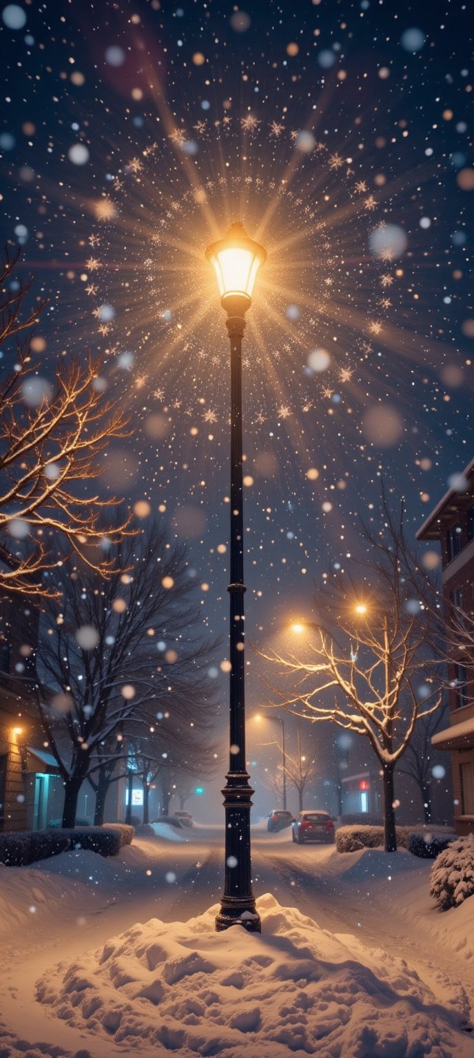 A lone street light shining at | image created by user ...