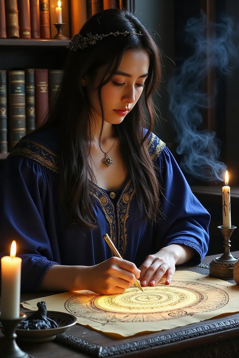 The Sorceress of Eternal Secre | image created by Karuna | Tensor.Art