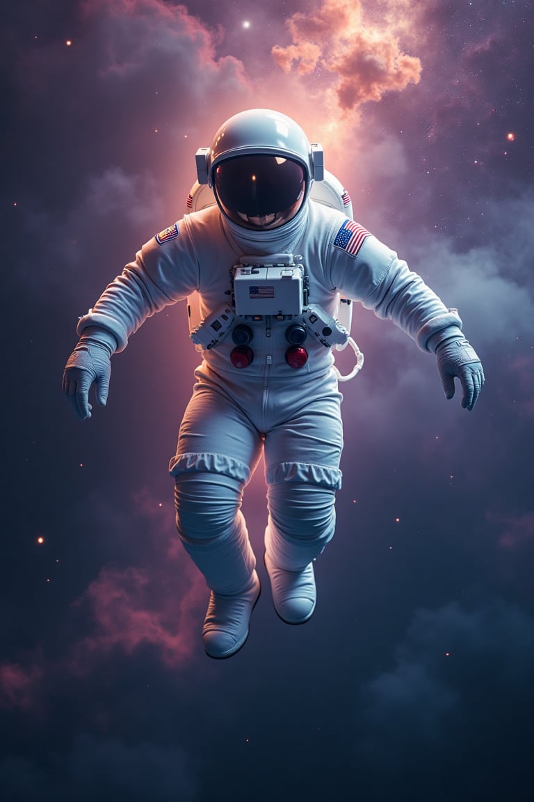 A serene astronaut floating in | image created by user ...