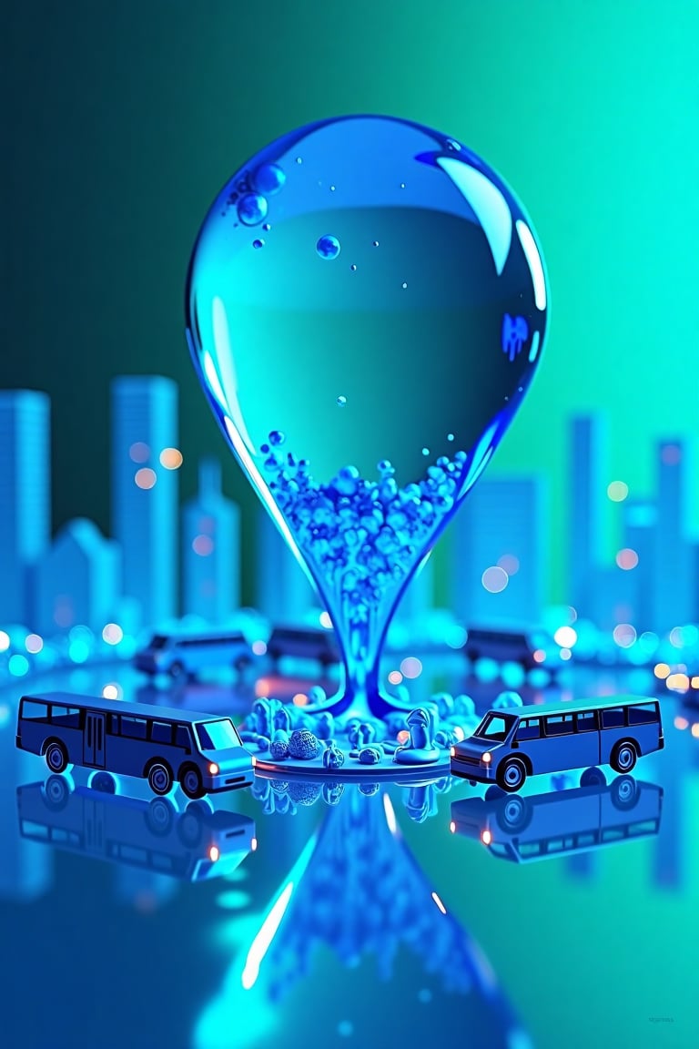 a big 3d glassy light blue loc | image created by user ...