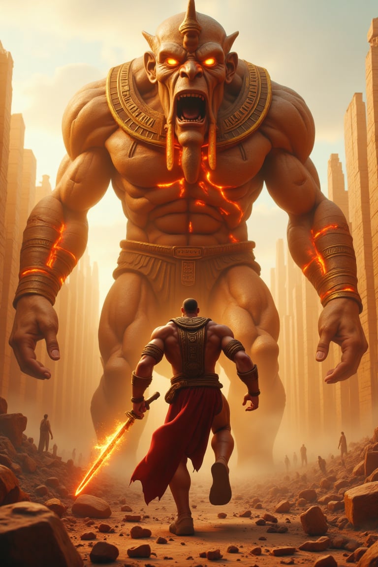 An Egyptian warrior, mid-30s, | image created by user ...