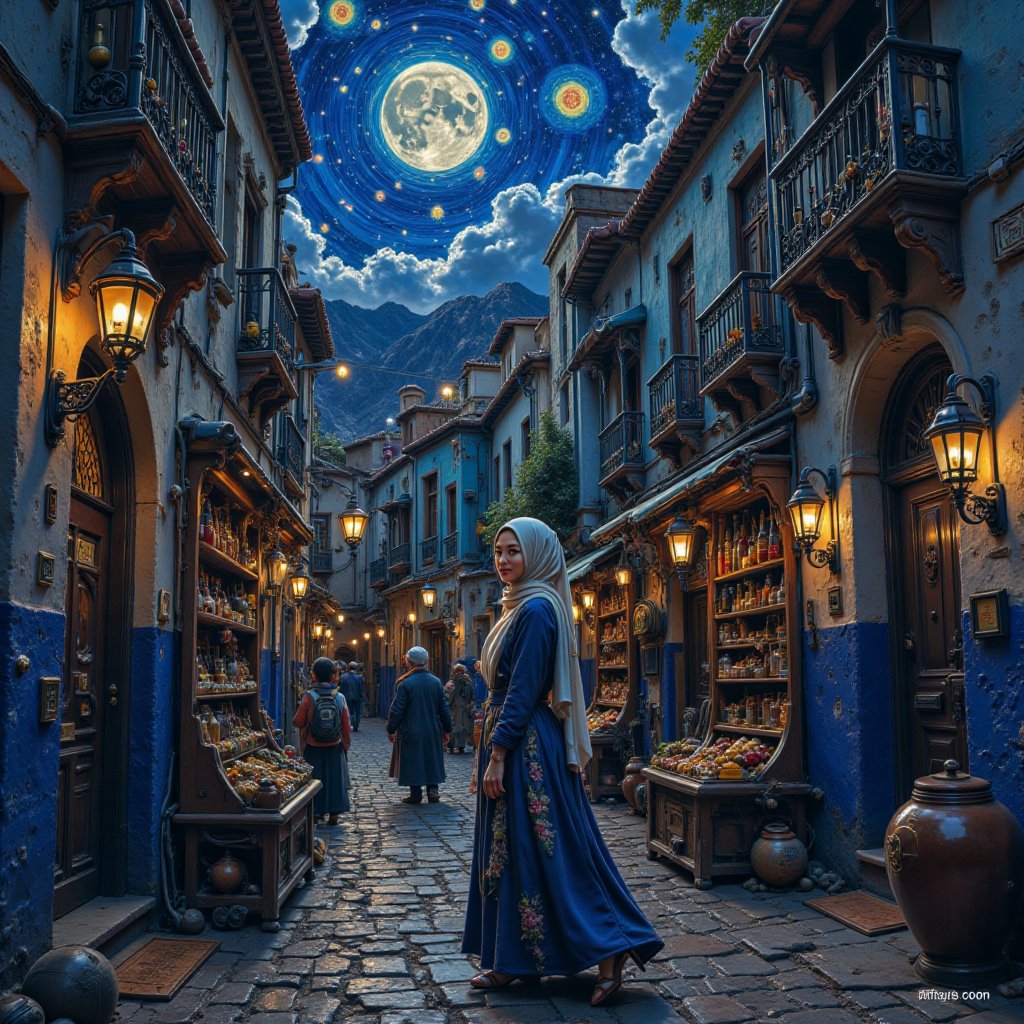 Starry Night at Fez | image created by Kayshunedduk | Tensor.Art