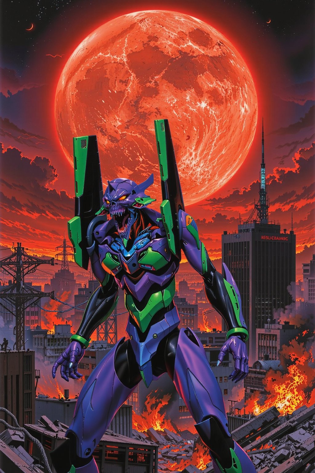 apocalyptic blood moon ec - Free AI Image | Tensor.Art | Tensor.Art