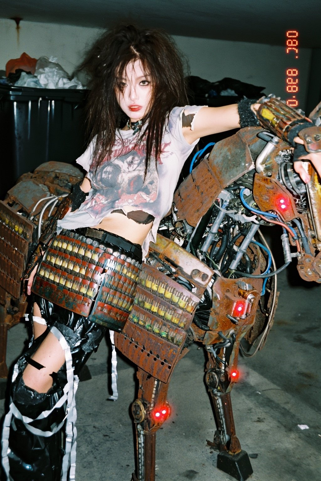 A raw, candid 35mm flash photo | image created by sadzikai | Tensor.Art