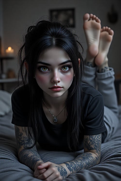 The Pose, prone with feet up - FLUX | Tensor.Art | Tensor.Art