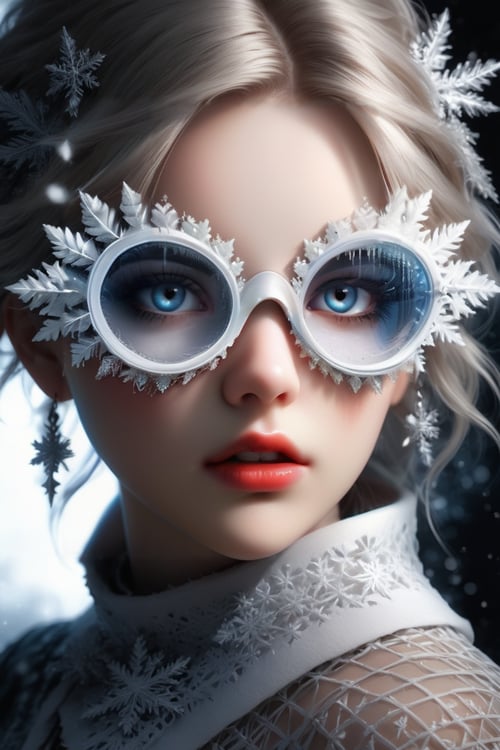 Snowflake glasses XL - v2.0 type2 | Tensor.Art
