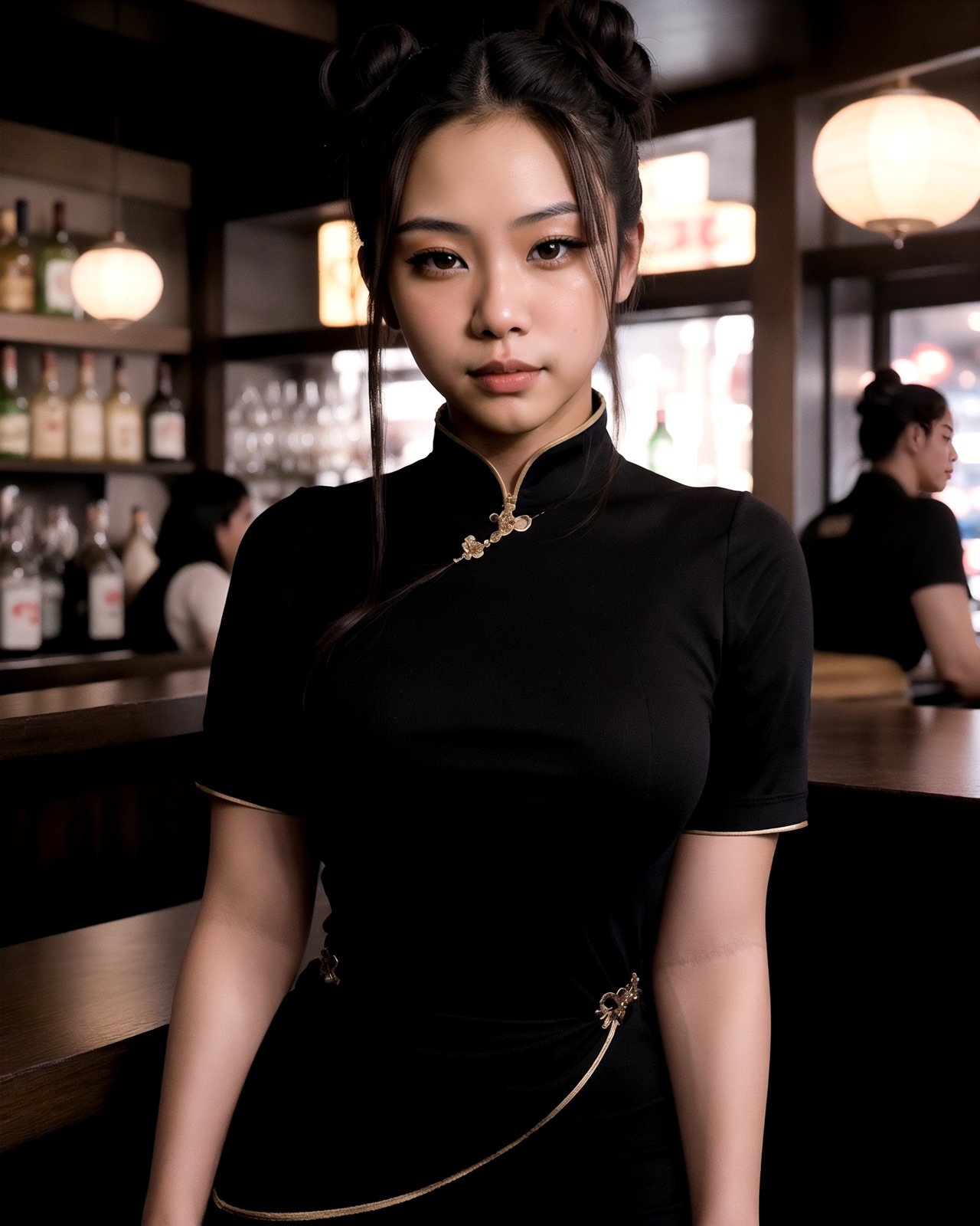 Chinese Double Bun Hairstyle