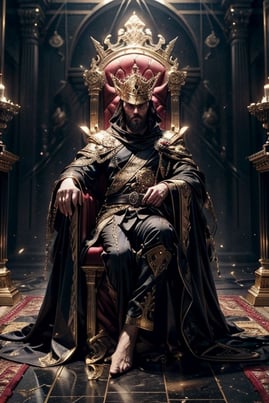 Evil King Sitting On His Throne
