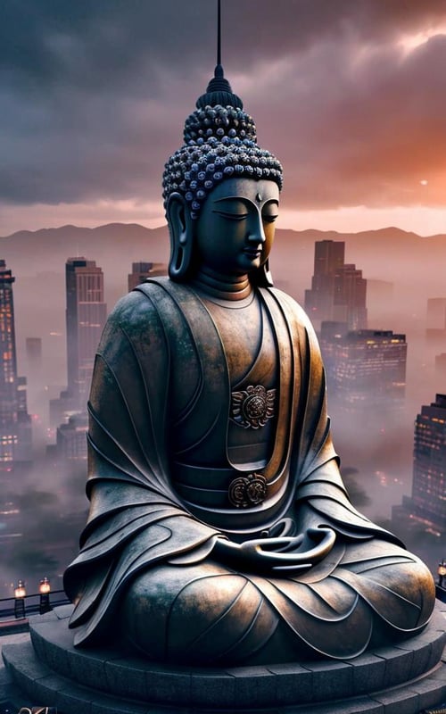 東方佛像 Oriental Buddha Statue Scenery - V1 | Tensor.Art