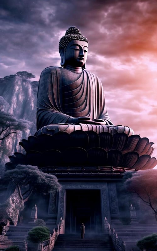東方佛像 Oriental Buddha Statue Scenery - V1 | Tensor.Art