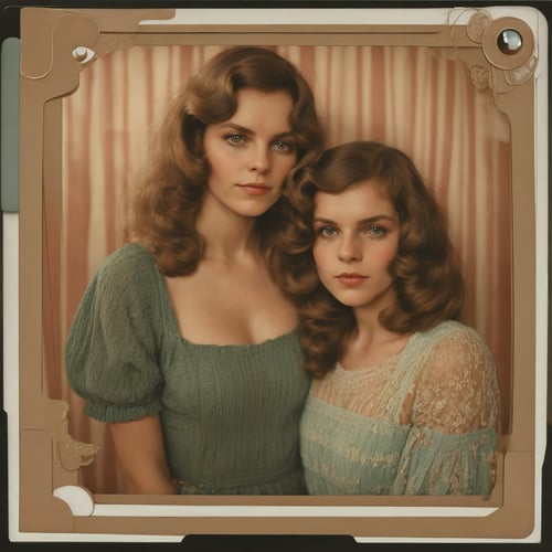 Vintage polaroid portrait - 70's | Tensor.Art
