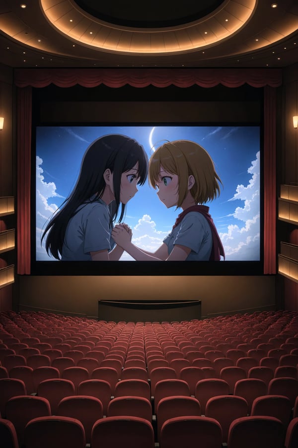 A touching scene from an anime | image created by | Tensor.Art