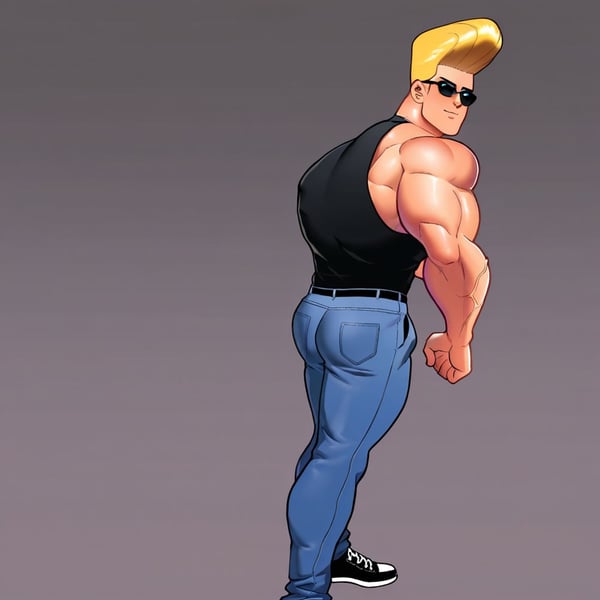 Johnny bravo - V2 | image created by Heyo | Tensor.Art