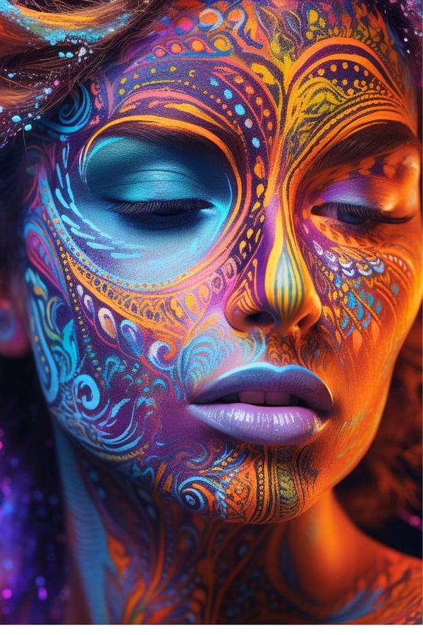 3D Colorful Face - Art - Free AI Model | Tensor.Art | Tensor.Art