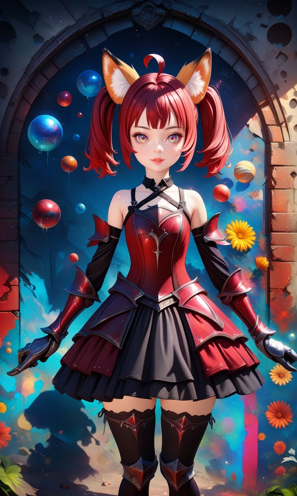 solo, elinxl, red hair, fox ea | image created by | Tensor.Art