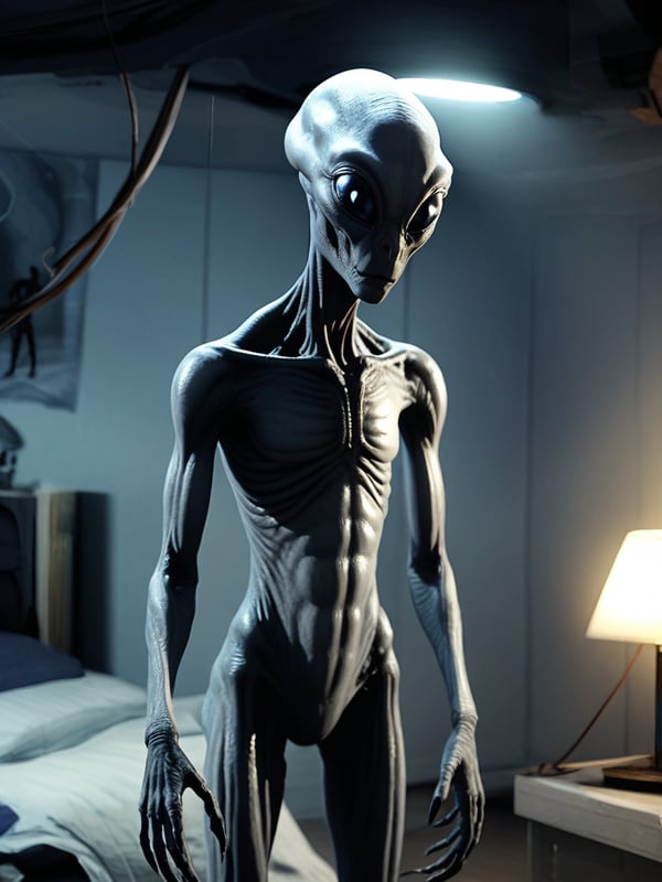 grey /gray alien - gray alien v3 | Stable Diffusion Model - LORA on ...