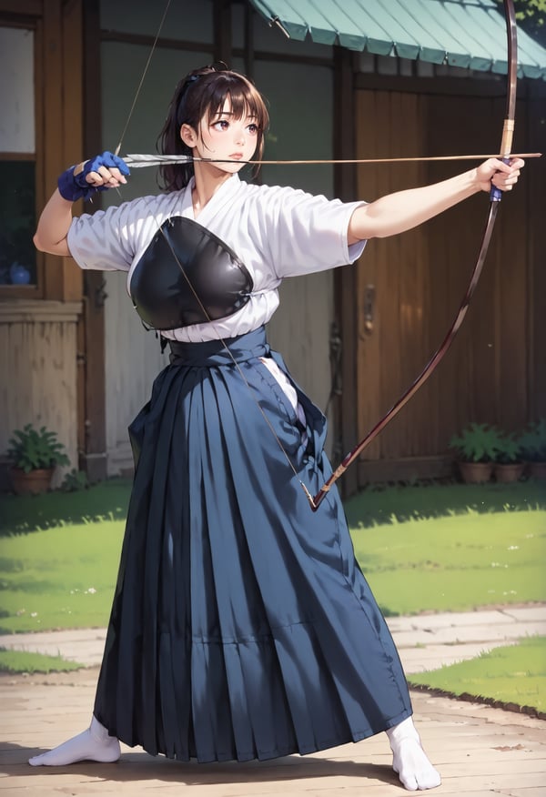 Kyudo aiming / 弓道-会 (Pony/SDXL/SD1.5) - Pony_v2.0 | image created by ...