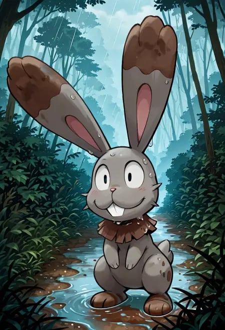 Bunnelby: Digging Rabbit Pokemon | ホルビー | TensorHub Art | TensorHub Art