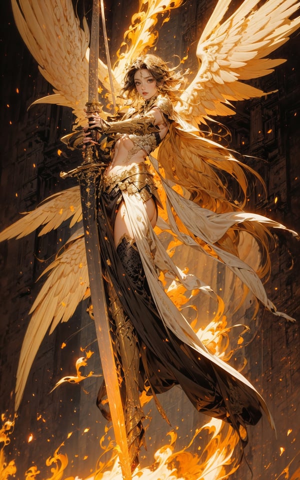 angel,Super powerful flame ang | image created by | Tensor.Art