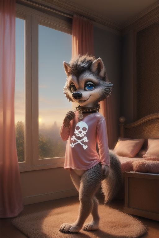 WinnieWerewolfCeartoonII, Pink | image created by | Tensor.Art