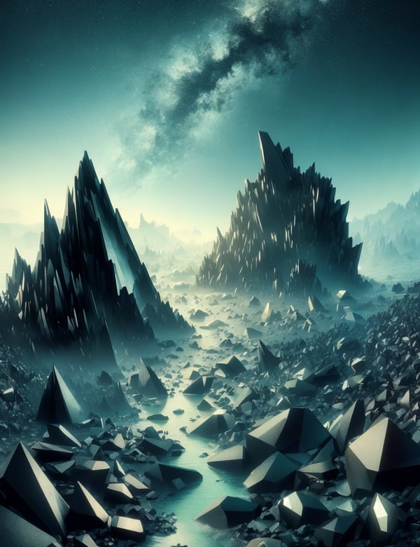DonMB14ckR0ck black rock, poly | image created by | Tensor.Art