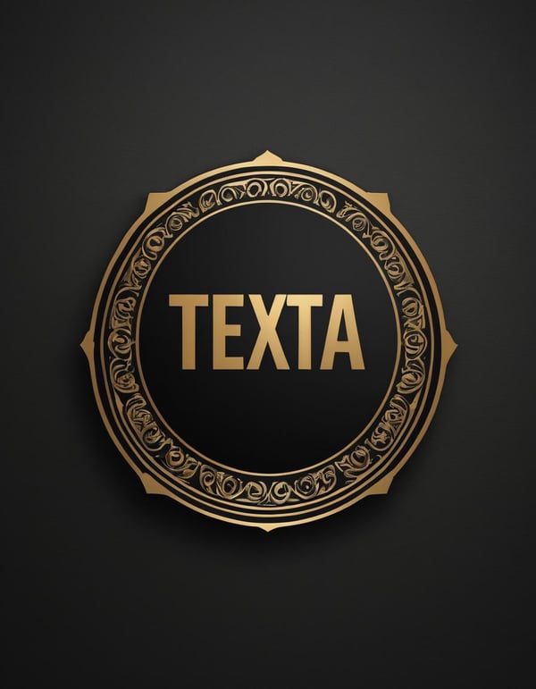 texta logo, medallion backgrou | image created by | Tensor.Art
