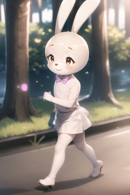 tsidoki, white eyes, rabbit ea | image created by | Tensor.Art