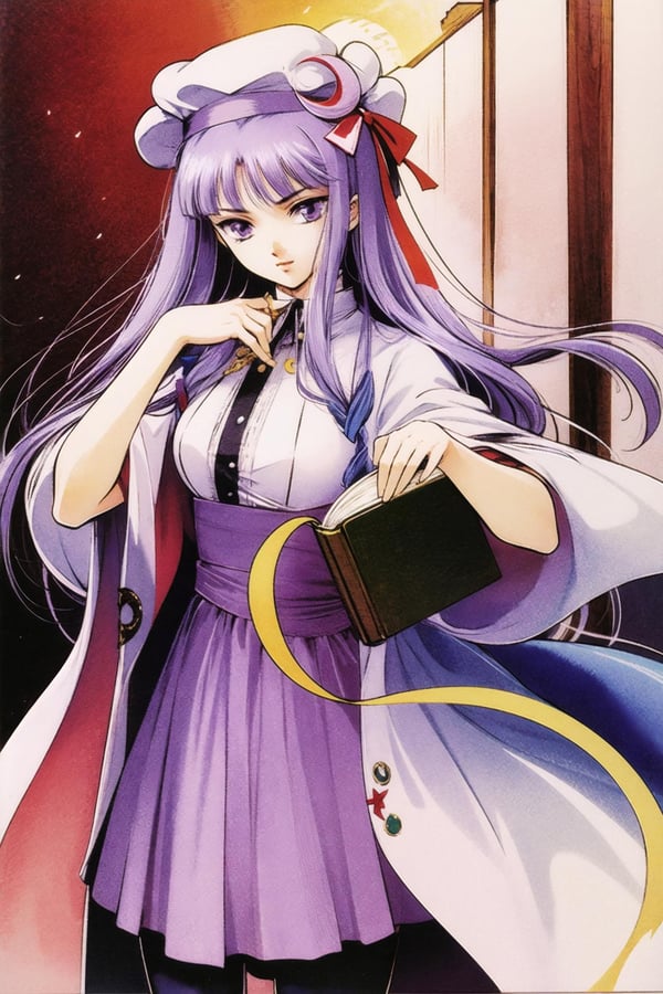 1girl, solo, patchouli knowled | image created by | Tensor.Art