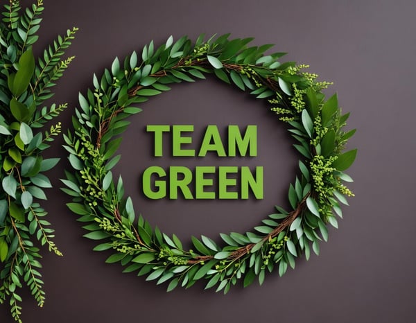 wreath design with the words T | image created by | Tensor.Art
